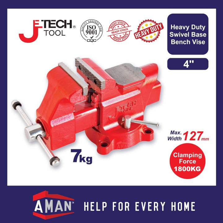 JETECH Heavy Duty Clamp Bench Vise Clamp Tool Grafting Tool Set Swivel ...