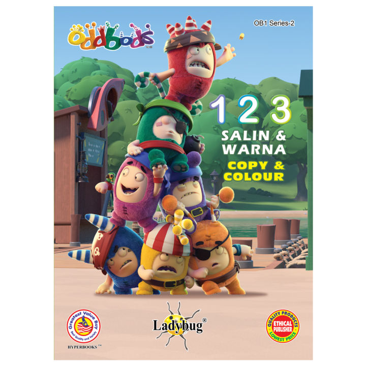Oddbods 123 Copy & Colour 16 Pages B5 Size OB1 SERIES 2 | Lazada
