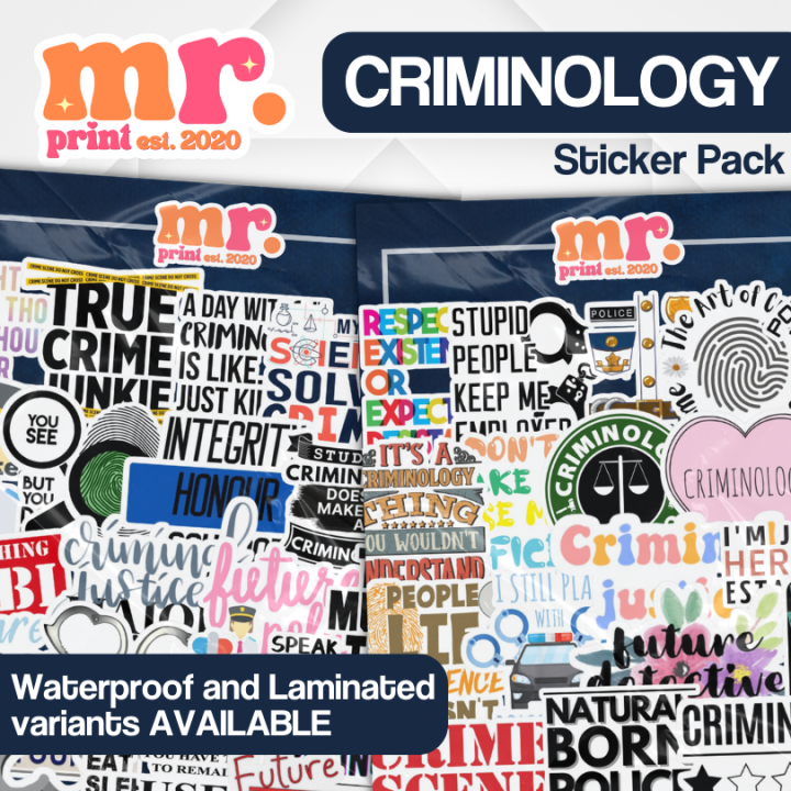 50 PCS| CRIMINOLOGY STICKERS POLICE OFFICERS WATERPROOF STICKERS ...
