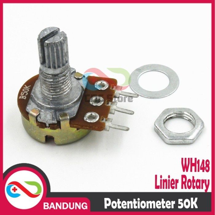 POTENTIOMETER 50K OHM WH148 LINEAR TAPER ROTARY | Lazada Indonesia
