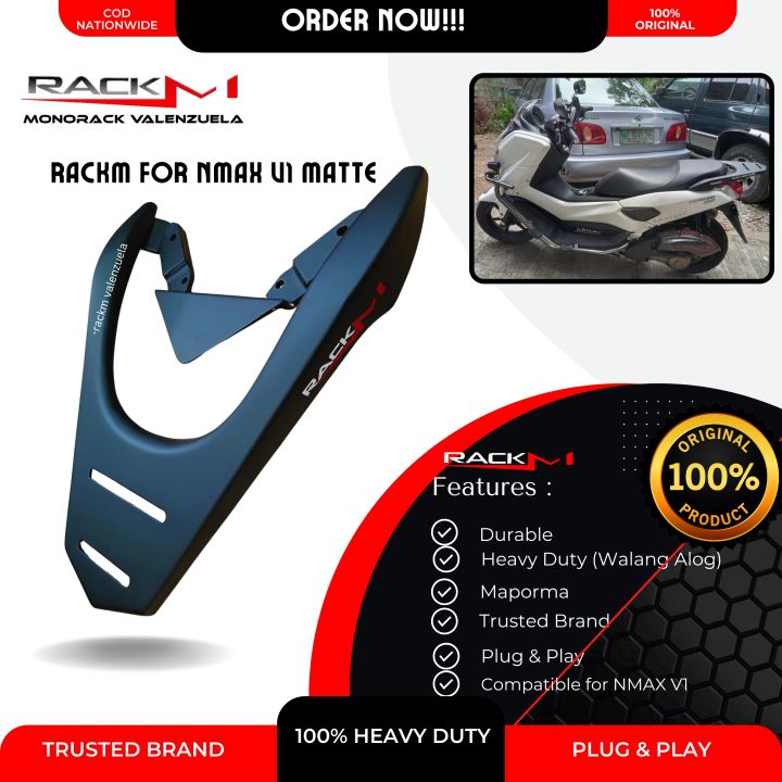 RackM Monorack bracket for YAMAHA NMAX V1 & V2 - MATTE BLACK SPECIAL ...