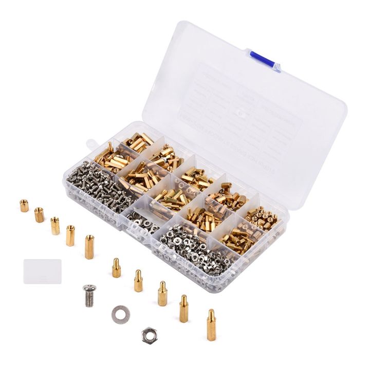 910PCS M3 Hex Standoff Brass Column Boards Rack Stud Copper Pillar PCB ...