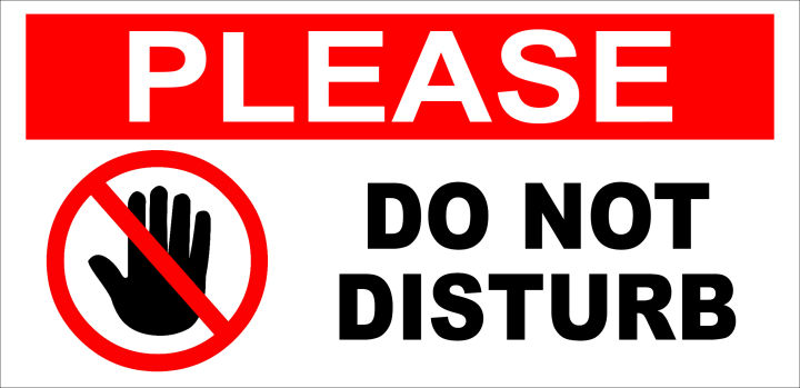 SIGN PLEASE DO NOT DISTURB PVC TYPE WATERPROOF AND NON-FADING | Lazada PH