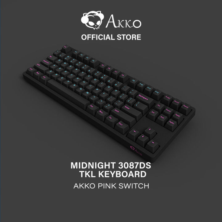 Akko Midnight 3087DS TKL Keyboard - Akko Pink Switch | Lazada