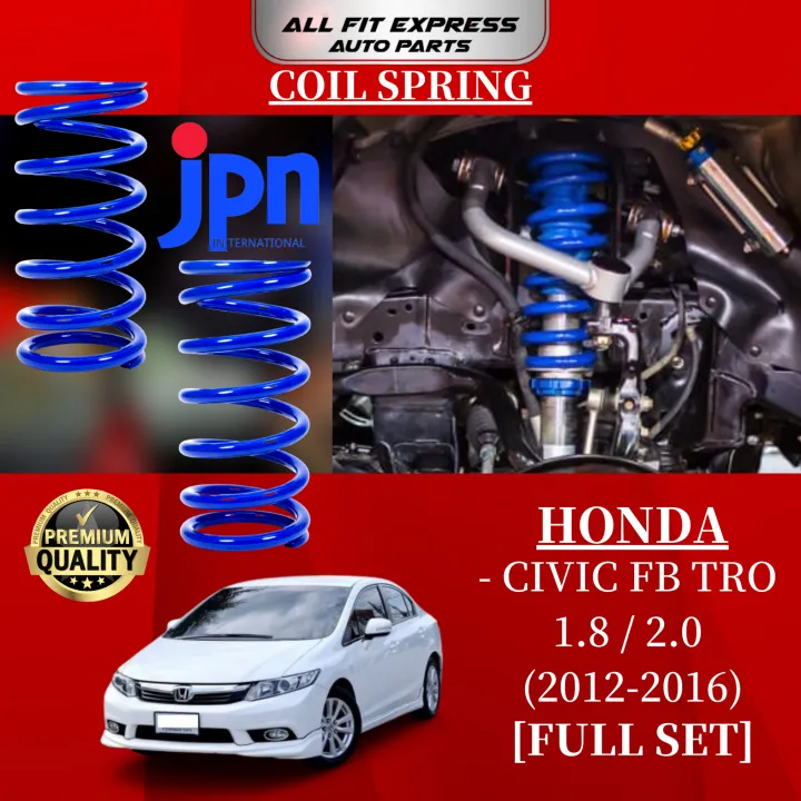 HONDA CIVIC FB TRO 1.8 / 2.0 (2012-2016) JPN COIL SPRING FULL SET ...
