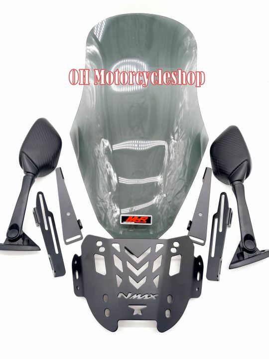 Visor Nmax 2020 v2 With Small Windshield And Side Mirror (3in1) set ...