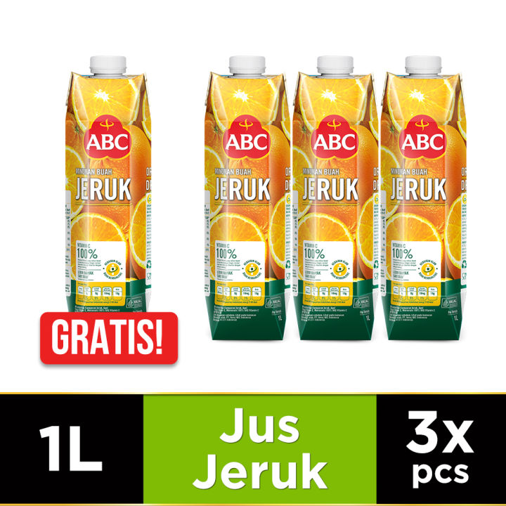 ABC Jus Jeruk 1 L - Buy 3 pcs Get 1 pcs Free | Lazada Indonesia