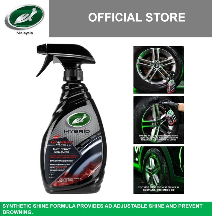 Turtle Wax HS Graphene Acrylic Tire Shine Spray Coating 23OZ T-53733 ...
