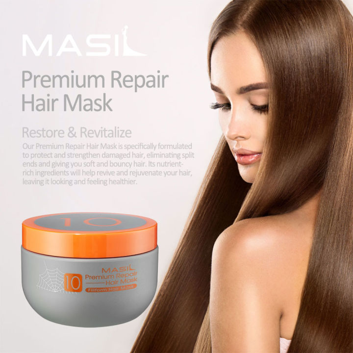 Masil 10ซ่อมหน้ากากผมพรีเมี่ยมสำหรับผมเสียปวกเปียกแบนบางเปราะ | Lazada ...