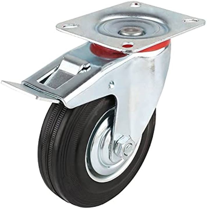 Roda Trolley 4 inch / Xander Roda Troli+Rem / Roda Gerobak/Etalase ...