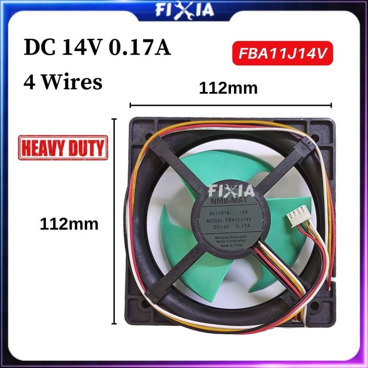 Heavy Duty DC14V 0.17A (4 Wires) 112*112*25mm NMB-MAT FBA11J14V ...