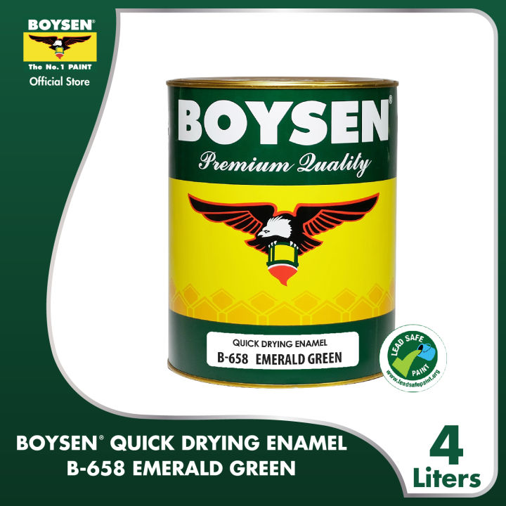 BOYSEN Quick Drying Enamel Emerald Green B658-4L | Lazada PH