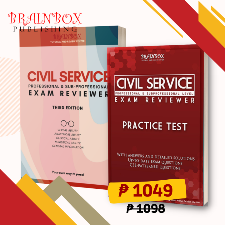 Brainbox Civil Service Exam Reviewer 3rd Edition + Practice Test Bundle ...