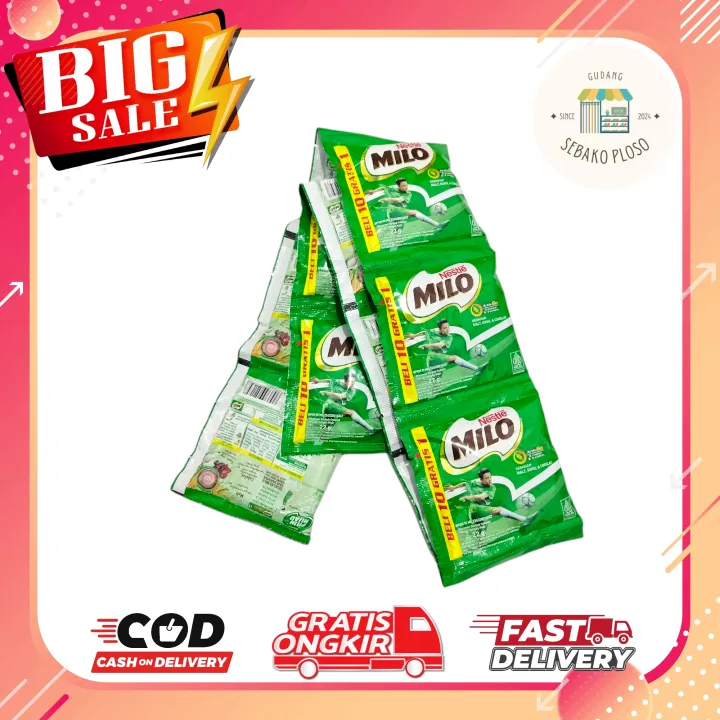 Nestle MILO Sachet 22Gr Renceng isi 10 + 1 | Lazada Indonesia