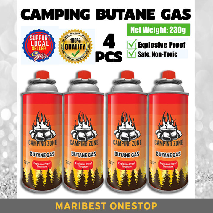 4PCS Camping Butane Gas Cartridge Gas Bottle Gas Tin Portable Buttane ...