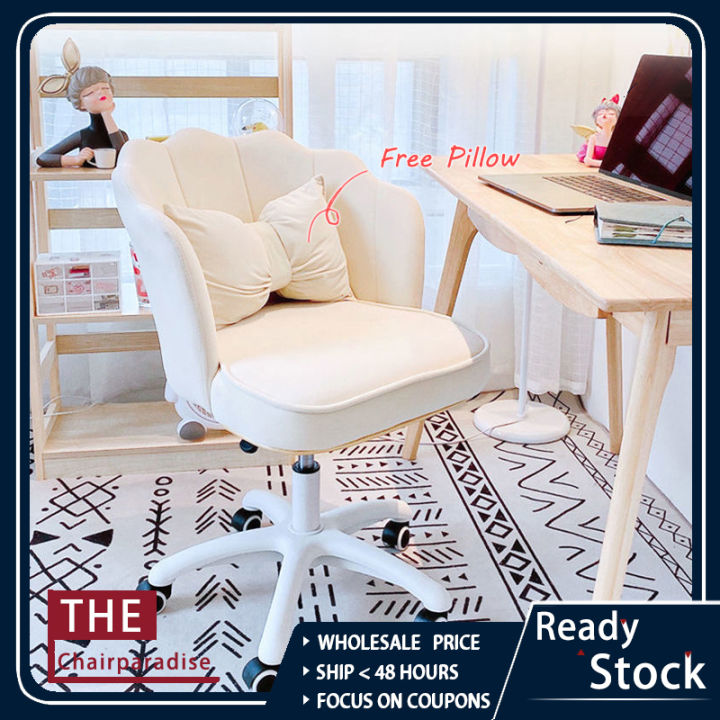 Comfortable Office Girl Chair, Flower Petal Design Flannel Material ...
