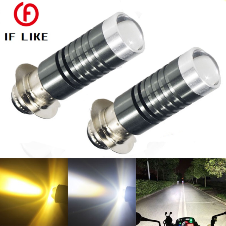 Universal Dual color Headlight Bulbs P15D-25-1 H6 PX15D LED T19 ...