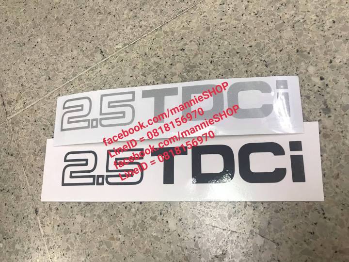 สติ๊กเกอร์แบบดั้งเดิม ติดท้ายรถ ฟอร์ด ford คำว่า 2.5 TDCi งานตัดคอม ติด ...