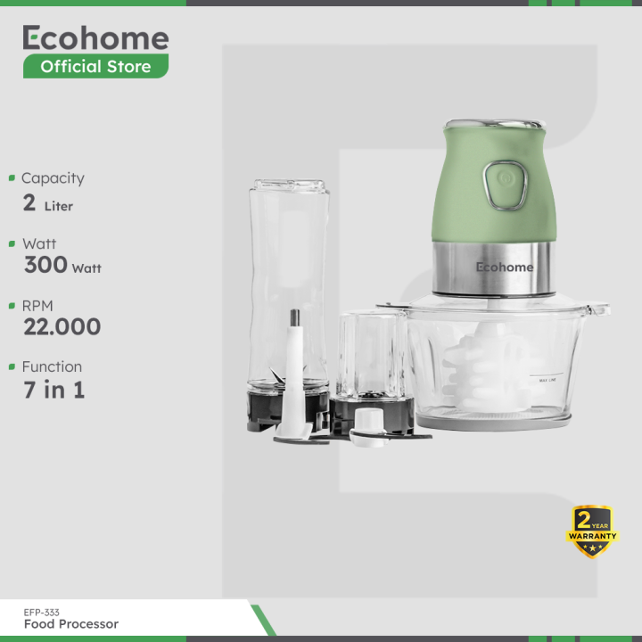 ECOHOME Food Processor 7 in 1 EFP333 Chopper Multi Fungsi Serbaguna ...