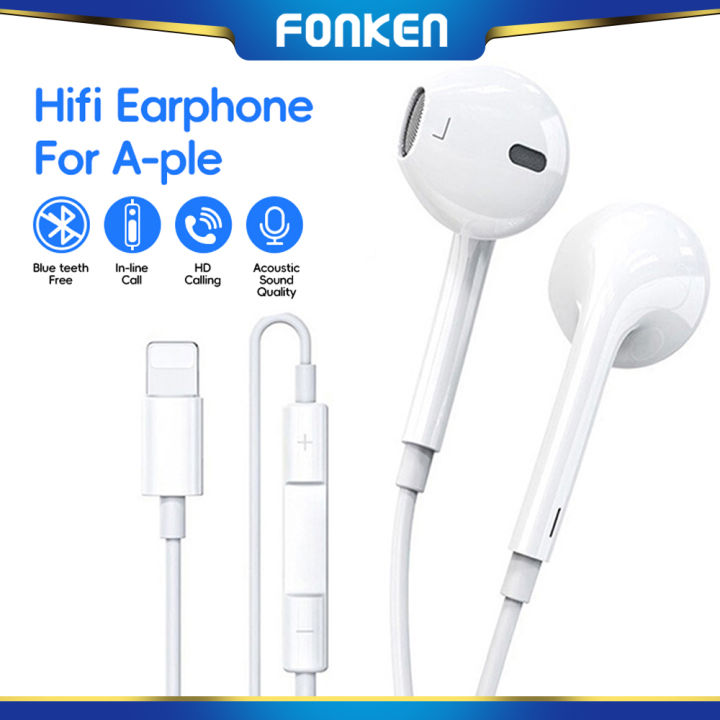 FONKEN For iphone Wired Earphone IOS Plug-and-Play Headset Type C ...