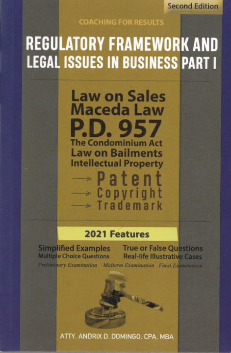 Regulatory Framework and Legal Issues in Business Part I (2021 Edition ... Regulatory Framework and Legal Issues in Business Part I (2021 Edition ...