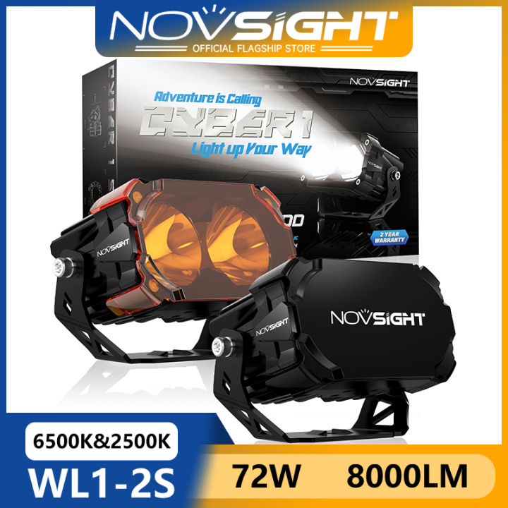 NOVSIGHT A500-WL1-2S Laser Gun 72W 8000LM White 6500K & Amber Yellow ...