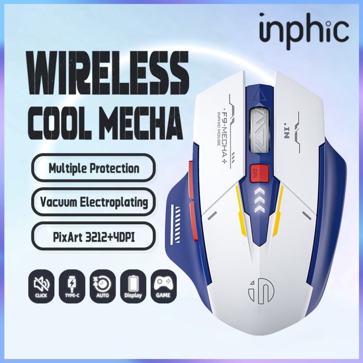 Inphic F9 2.4G Wireless Gaming Mouse 800-2400dpi Ergonomic Silent Mice ...