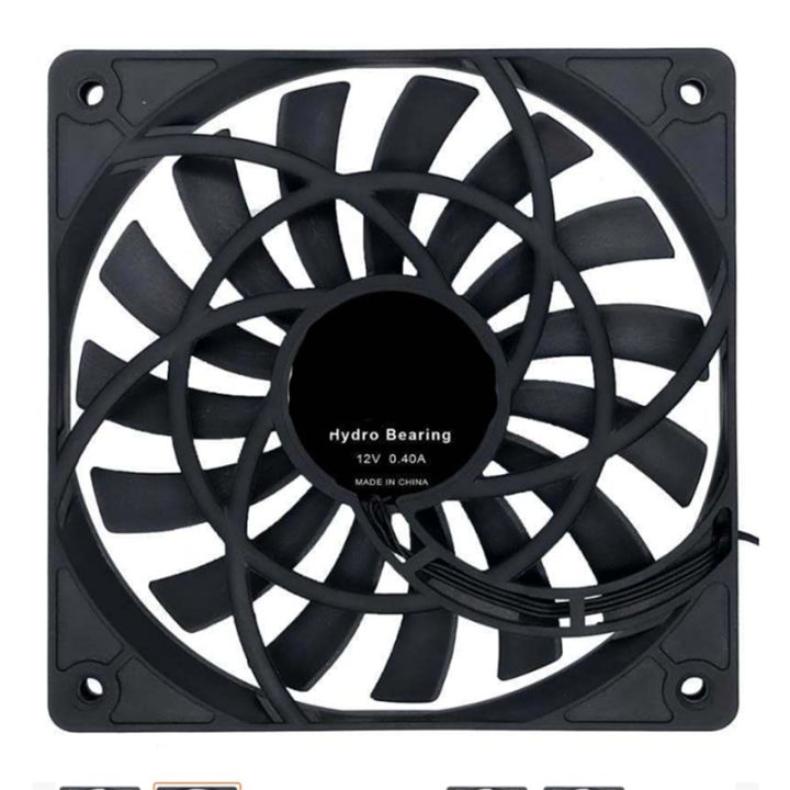 Mute 120mm 12cm PWM Cooling Fan Slim 12mm,New 120X120X12mm DC 12V 0.20A ...