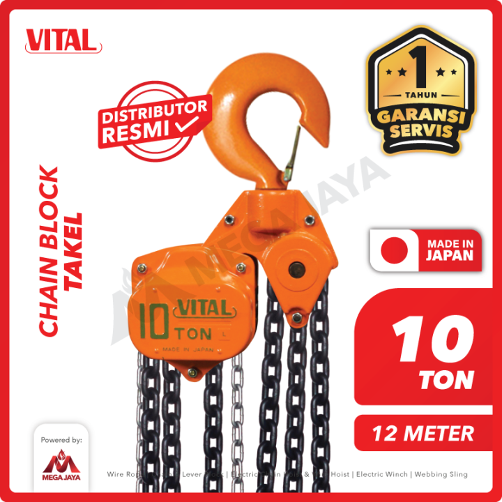 VITAL Chain Block / Takel 10 Ton x 12 Meter | Lazada Indonesia