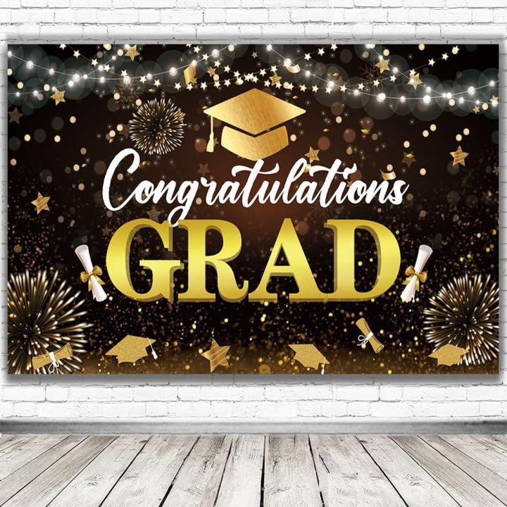 Congratulations Grad Graduation Party Photography Background Class of ...