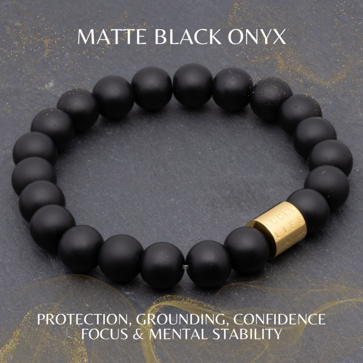 Classic Matte Black Onyx Bracelet | Lucky Life Manila Charms and ...