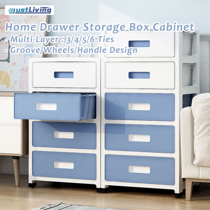 JustLiving Home Drawer Cabinet Organizer 3/4/5/6 Tiers Multi-Layer ...