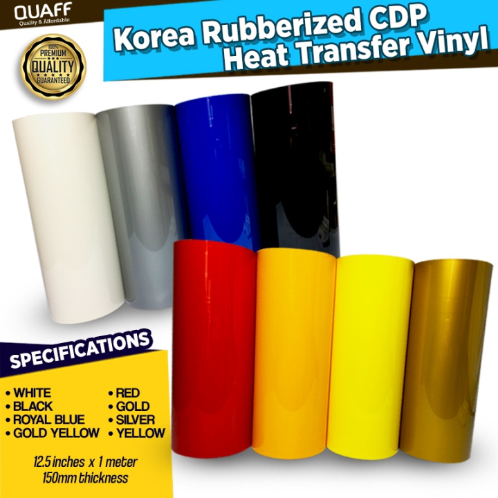 SALEZONE - 1 Meter X 12.5 Inch QUAFF Korea Rubberize CDP Heat Transfer ...