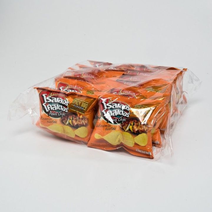 โปรคุ้ม ถูกดี โรลเลอร์โคสเตอร์ มันฝรั่งทอดกรอบ รสบาร์บีคิว 14 กรัม แพ็ค ...