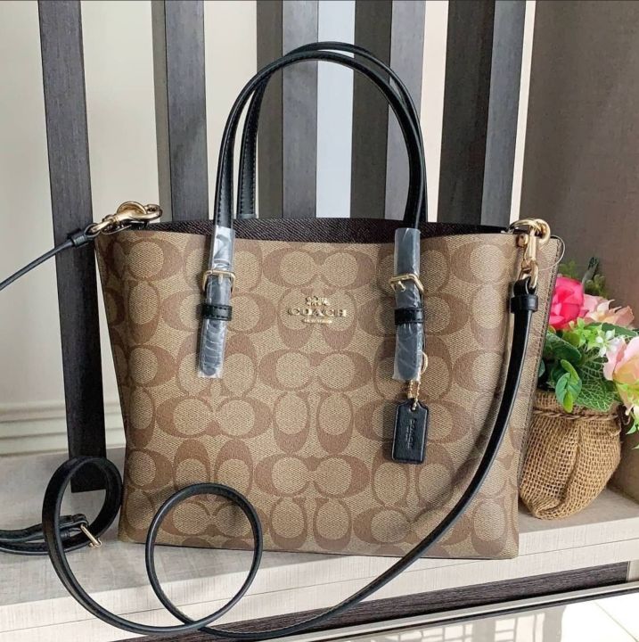 Original Coach C4250 Mollie Tote 25 in Signature Canvas Women's ...