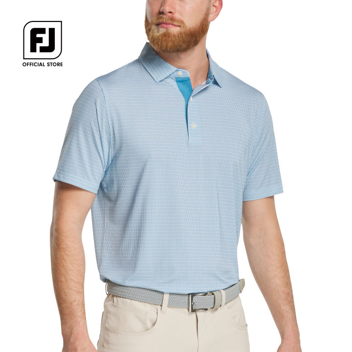 FootJoy FJ ProDry Performance Tee Geo Print Lisle Golf Shirts Men ...