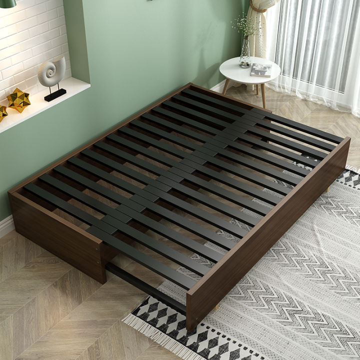 Solid wood sofa bed multifunctional retractable small-sized double pull ...