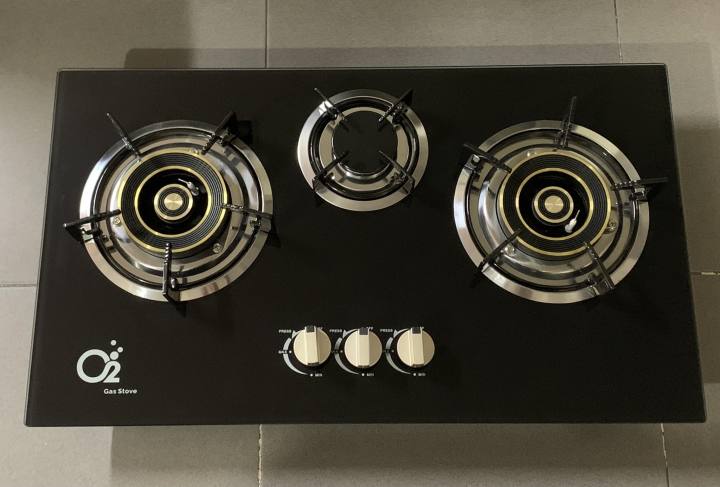 O2 built-in 3-burner tempered glass gas range stove BW-XK309 (no ...