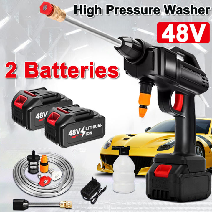 Wireless Car Washer 48V Lithium Battery Portable High Pressure Washer ...