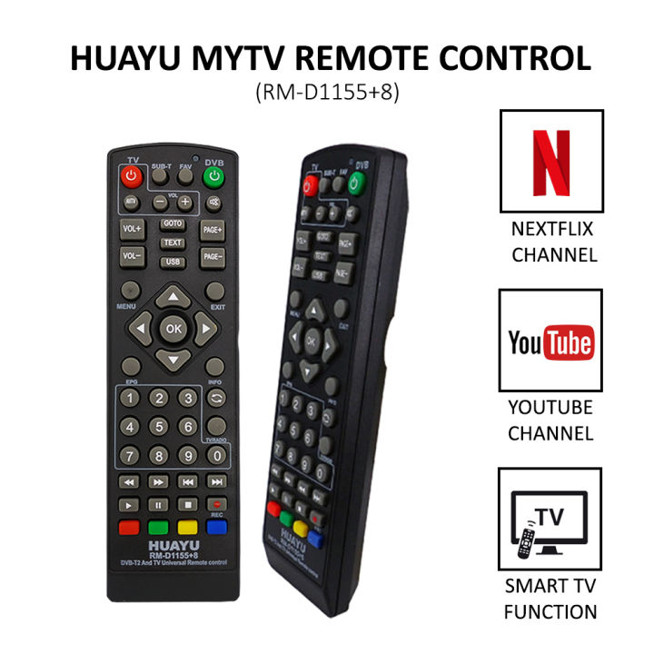 Huayu Original MYTV Remote Control For DVB-T2 Decoder (1 Year Warranty) | Lazada
