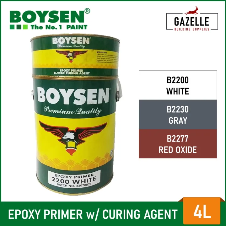 Boysen Epoxy Primer White B2200 - 4L w/ Curing Agent | Lazada PH