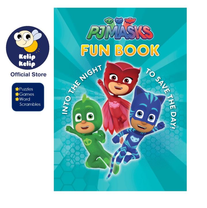 PJ Masks Fun Book With Activities Story Puzzles Word Scrambles Games 72 ...