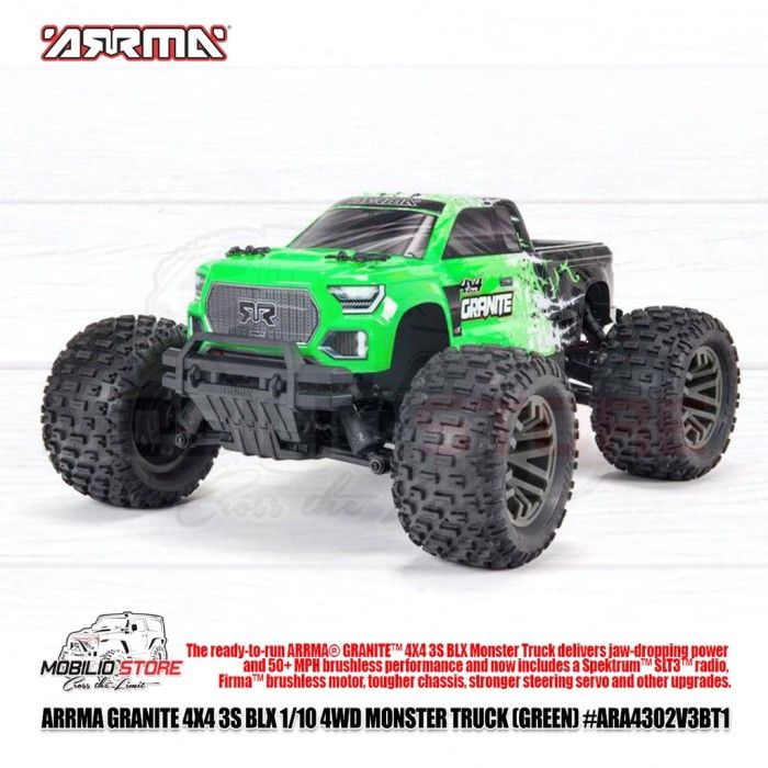 Arrma 1/10 Granite 4X4 V3 3S BLX Brushless 4WD Monster Truck RTR ...