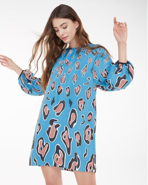 VANNSTOFF Maja Dress ชุดเดรสคอกลมแขนยาวที่มาพร้อมกับผ้าลาย original ของ Vannstoff | Lazada.co.th