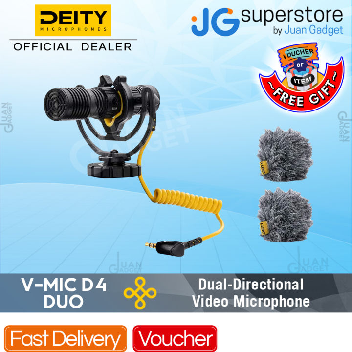 Deity V-Mic D4 Duo Cardioid Dual-Capsule Electret Camera-Mount Shotgun Microphone with ...