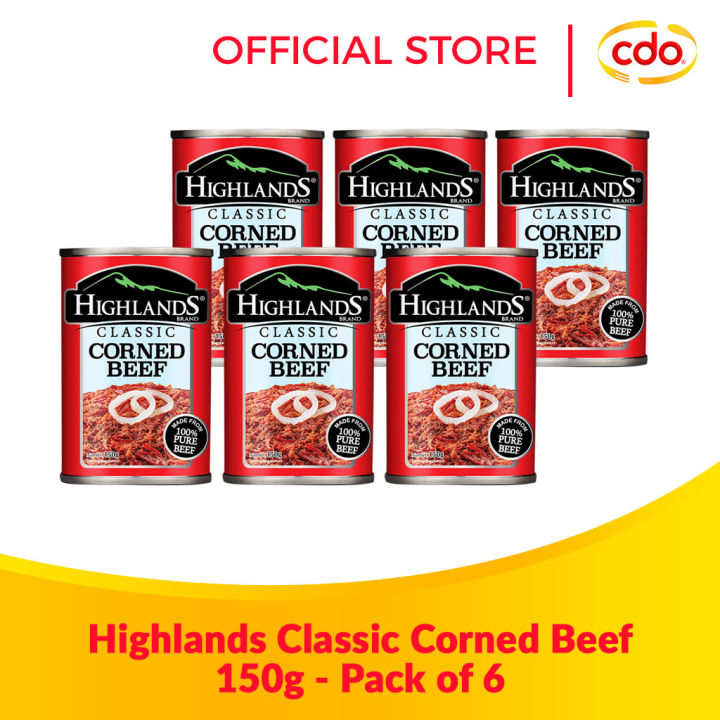 HIGHLANDS Classic Corned Beef 150g - Pack of 6 | Lazada PH