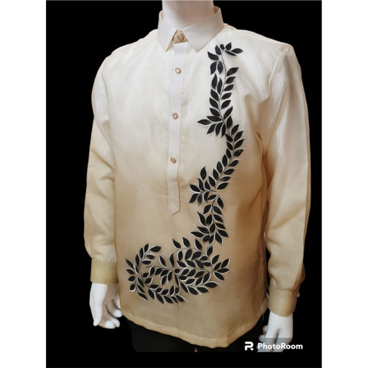 【The New】 Barong Tagalog hand painted monochromatic | Lazada PH