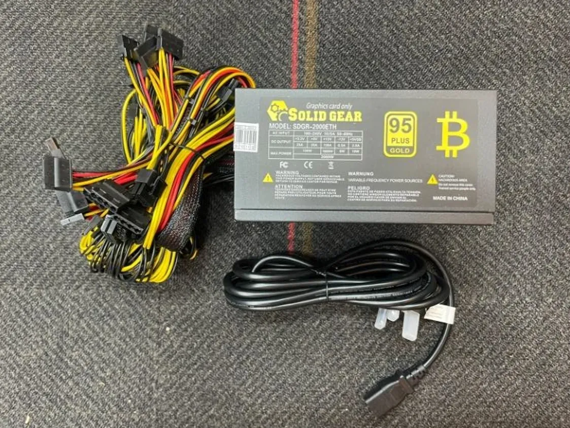 Solid Gear SDGR-2000ETH 2000W 95+Plus Gold Rated PSU Power Supply Unit ...