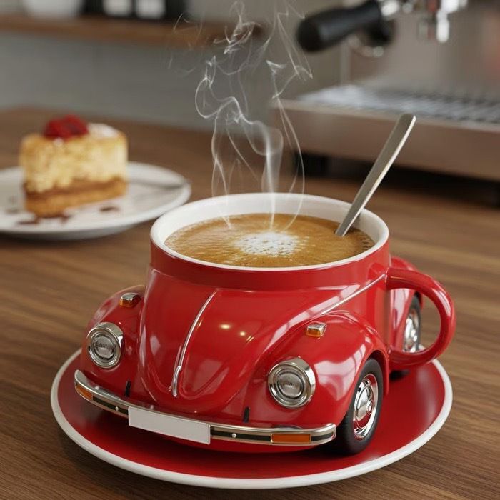 300ML Creative Cartoon Beetle Shaped Coffee Single Mug Without Chassis ...