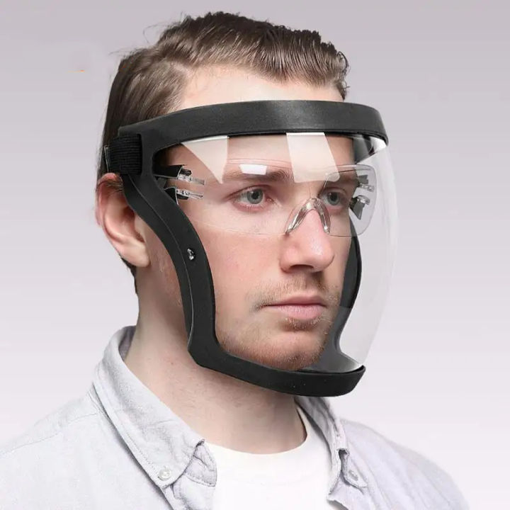 Transparent Full Faceshield Reusable Dustproof Anti-fog Mask HD Safety ...